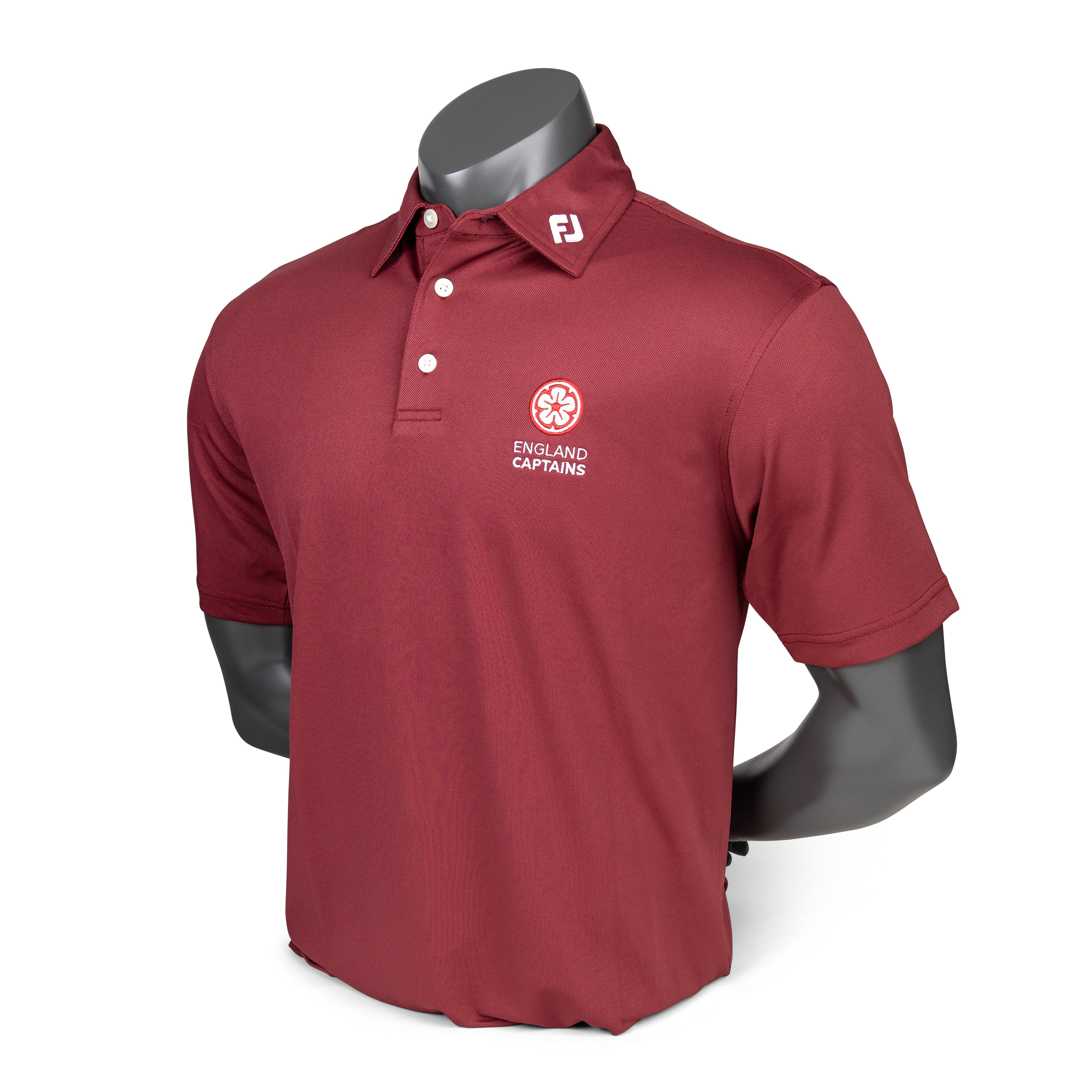 England Captains FJ Polo Stretch Pique Solid - Maroon – England Golf
